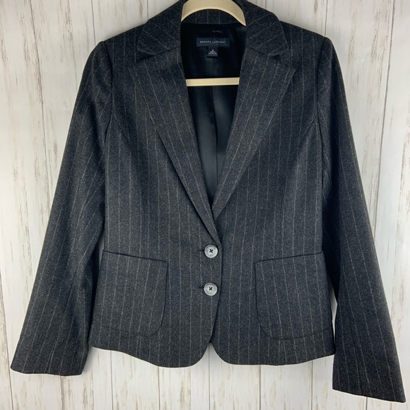 Banana Republic | Jackets & Coats | Banana Republic Wool Pinstripe Jacket Size 6 | Poshmark